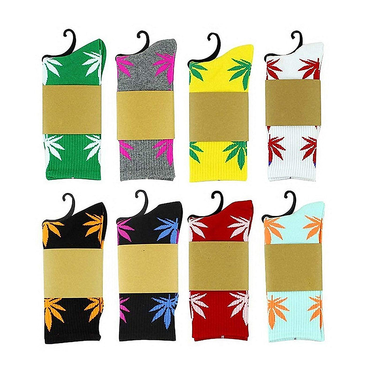 Zando Women Mens Sports High Crew Socks Athletic Weed Socks Winter Warm Socks Casual Ankle Socks Unisex Marijuana Weed Leaf Cotton Socks Womens Colorful Socks Thick Hiking Socks F Randomly Choose * 5