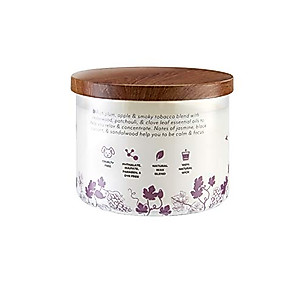 Essential Elements by Candle-Lite Company Scented Wild Fig & Tobac 3-Wick Jar Candle, 14.75 oz, Off White