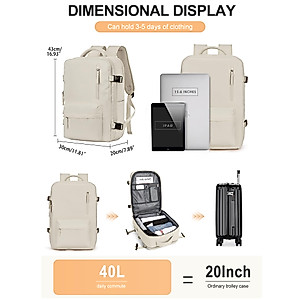 winspansy Carry on Backpack,Travel Backpack for Women Men Airline Approved Personal Item Size Hiking Gym Backpack Weekender Casual Daypack Backpack Bag with Shoe Compartment, Taro Purple