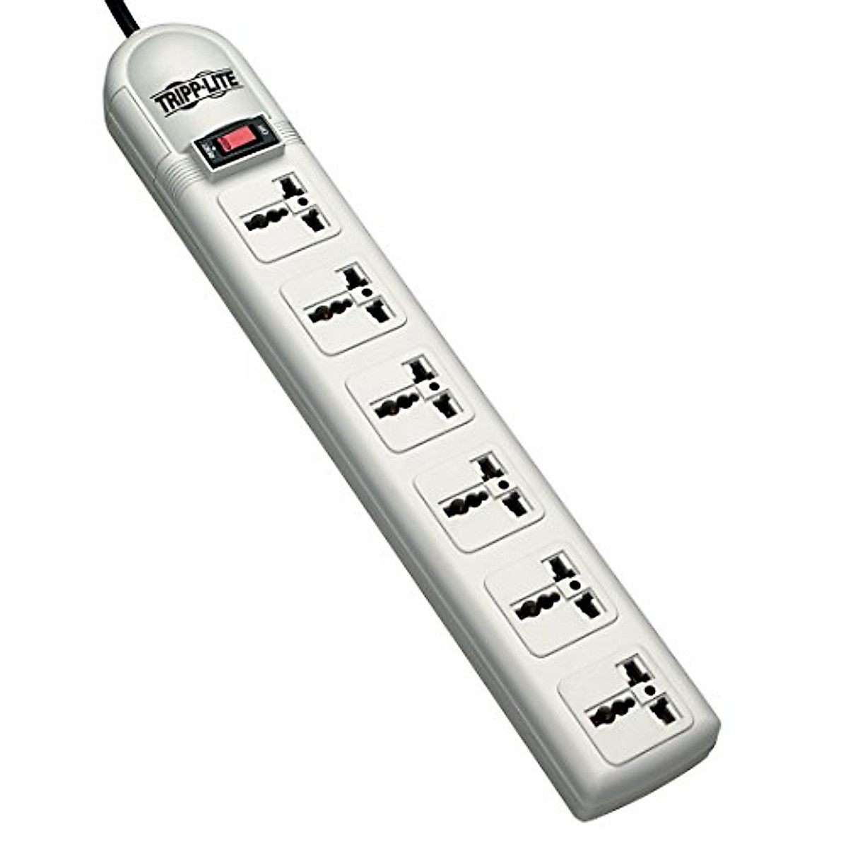 Tripp-Lite SUPER6OMNI D Protect It 230V 6-Universal Outlet Surge Protector, 1.8M Cord, German/French Plug, 750 Joules