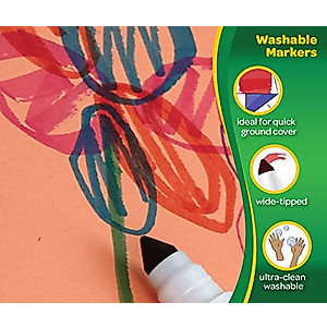Crayola Washable Marker Set, School Supplies, Gel, Window, Broad Line Markers, 64ct