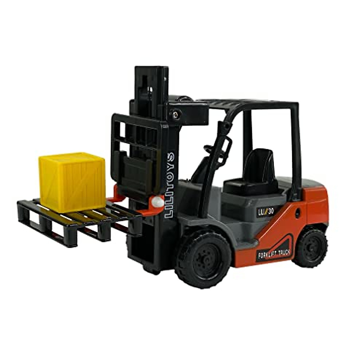 Big Daddy Realistic Forklift Toy for Kids - Interactive Logistics Playset with Adjustable Mast, Forks, and Parcels