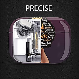 Olytop for Airpods 3rd Generation Case Black Girl, Cute African American Girl Case for Airpod 3 Cover Protective Hard Black Afro Women Cover with Keychain for Apple Airpods 3rd Gen Case- Black Queen