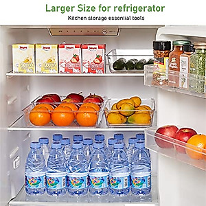 6 Pack Drawer Organizers, Plastic Clear Acrylic Non Slip Non Cracking kitchen drawer organizer Stackable Bathroom Drawer Organizer Trays, Storage Bins for Makeup, Bathroom, Kitchen Office