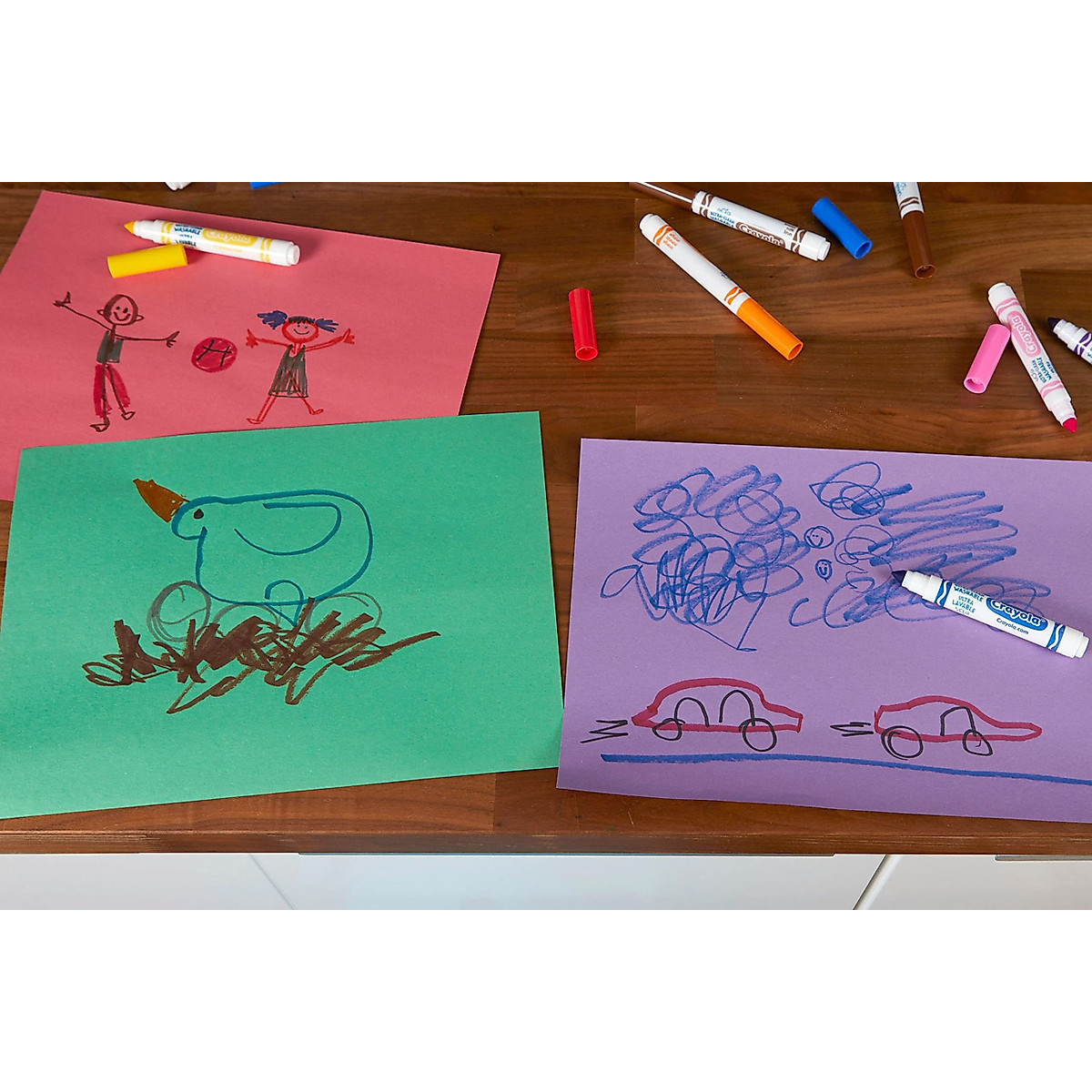 Crayola Ultra Clean Washable Markers (12 Pack), Bulk Markers for Kids, 10 Broad Line Markers, Back to School Classroom Supplies for Kids, Ages 4+