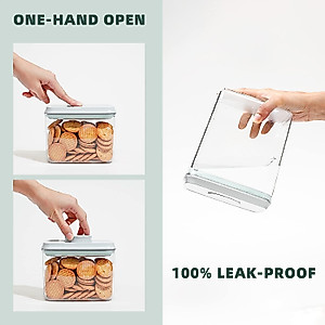 Tourdeus Pop Top Food Storage Containers - 8 Pack Kitchen Storage Containers, BPA-Free Pantry Containers with Lids Airtight, Food-Grade Air Tight Containers for Food with Measurement Marks