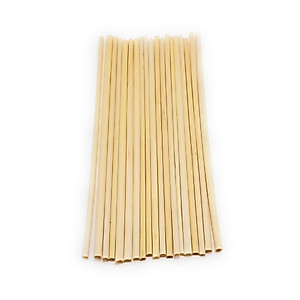 EcoAmiga Bamboo Straw, 8 Inch Reusable & Biodegradable Organic Bulk Straws – Great Ecological Alternative to Plastic Straws (Wheat)