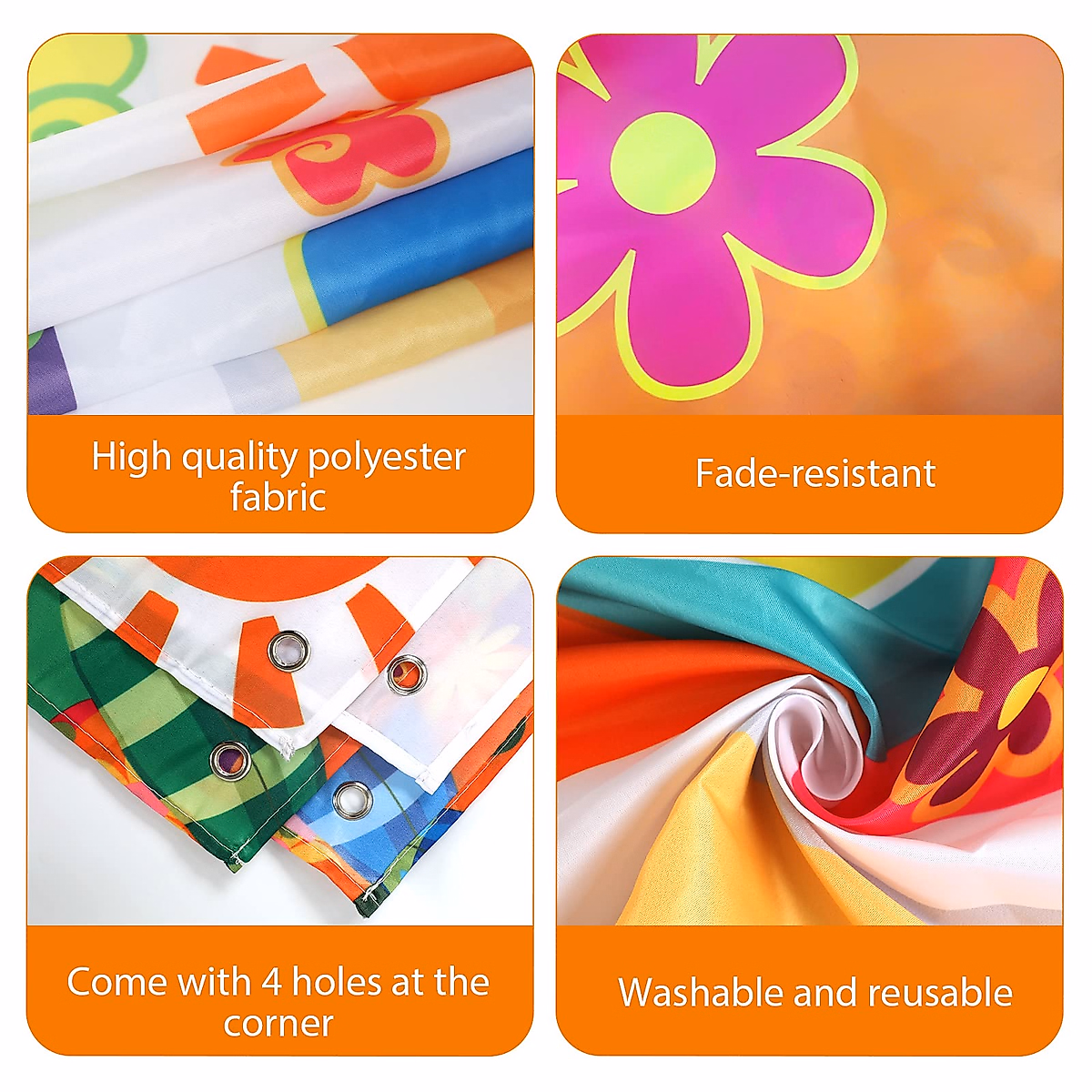 60's Hippie Bus Photo Prop 60s Party Decorations Large Fabric Retro Groovy Van Prop Hippie Selfie Frame Backdrop Background Banner Birthday Party Supplies Retro 60s 70s Party Favors 59 x 39.4 Inch