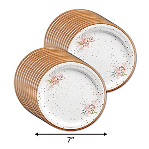 Team Bride Floral Bridal Shower Party Supplies Set Plates and Napkins Kit for 24