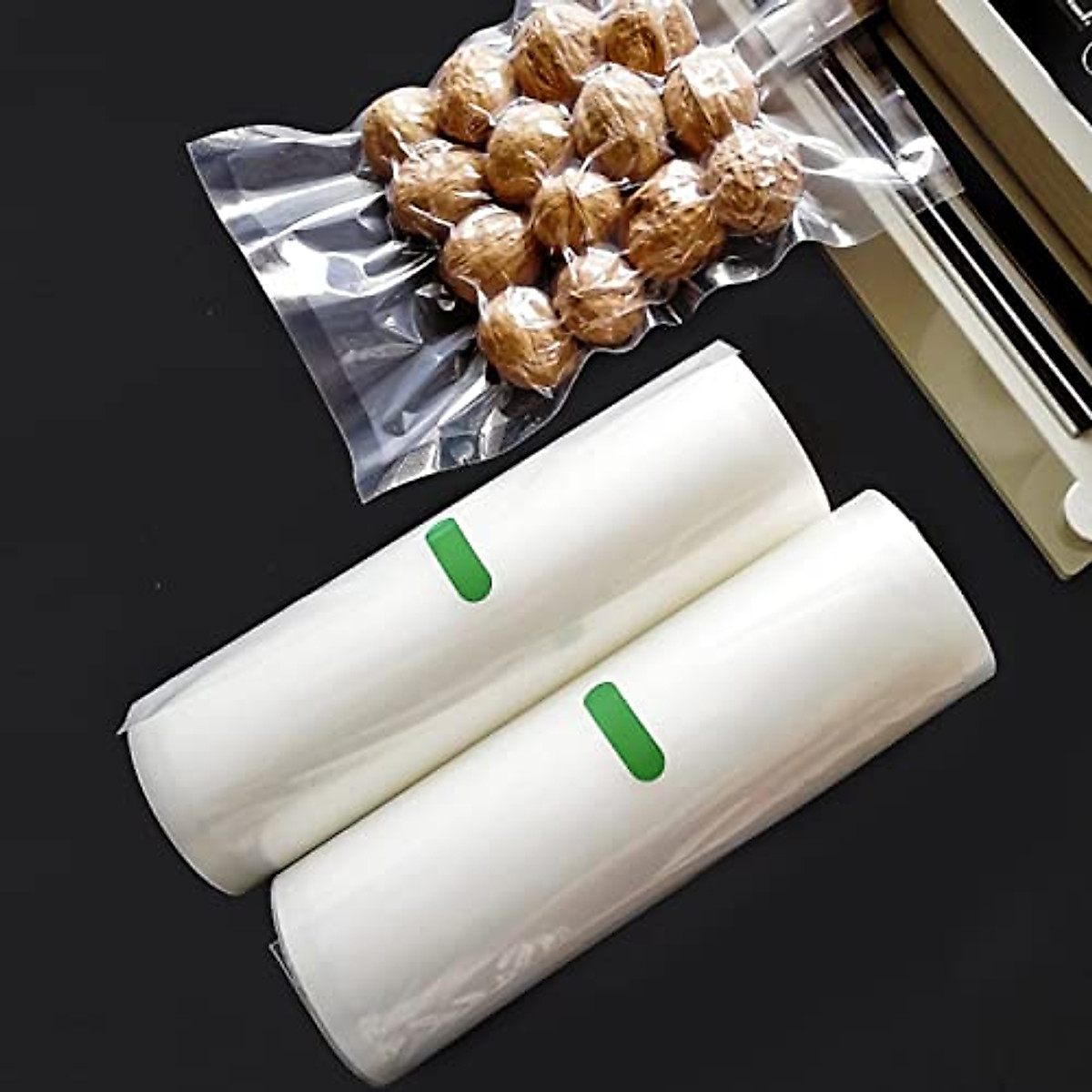 MAGIC SEAL Chamber Vacuum Sealer Bags Rolls, Clear 12’’×50’ Smooth Flat Rolls 2 Pack, BPA Free Great for Food Vac Storage or Sous Vide, Puncture Prevention, Commercial Grade (12''x50'-2 rolls)