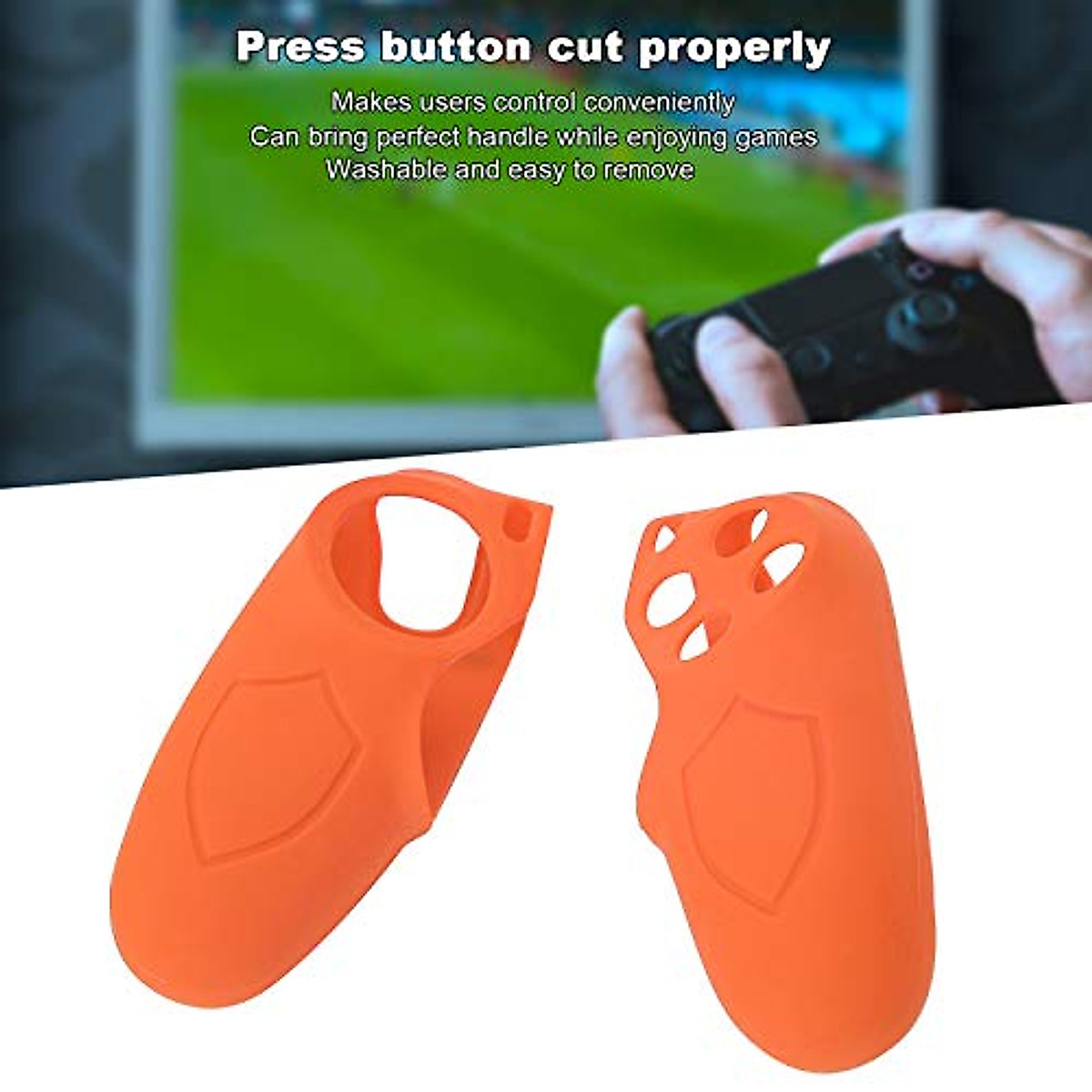 BOTEGRA Gamepad Silicone Cover Perfect Handling Feeling Professional Manufacturing Joystick Protection Cap,for Game Console Accessory,for Joystick,for Kids Gift(Orange)