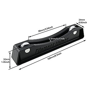3D Printer Filament Spool Holder LUORNG 1Pair BlackFilament Spool Holder Stand with Bearing Design for PLA/ABS/TPU 3D Printing Materials