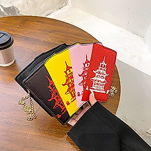 KUANG! Women Poker Tower Dollar Print Pu Messenger Bag Shoulder HandBag Ladies Crossbody Bag Chain Purse for Girls