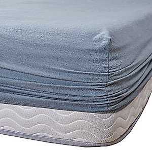 Comfort Spaces Cotton Flannel Breathable Warm Deep Pocket Sheets with Pillow Case Bedding, Queen, Blue Solid 4 Piece