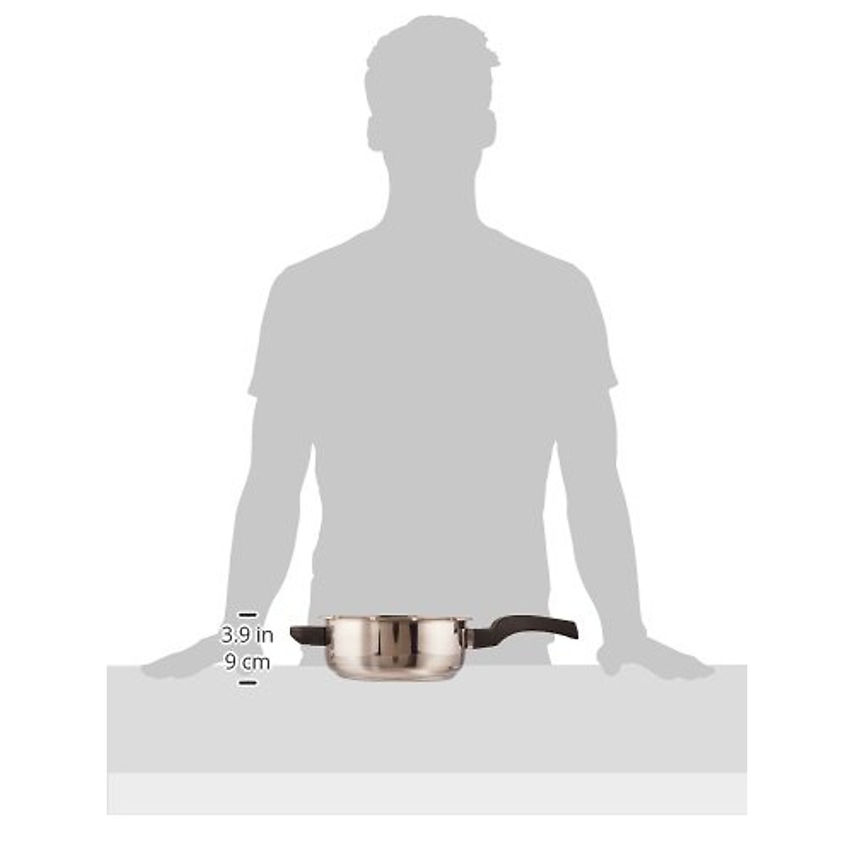 PRESTIGE PRDA3 Prestige 3L Alpha Deluxe Induction Base Stainless Steel Pressure Cooker, 3.0-Liter