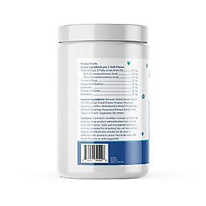 Replenish Allergy and Immune Chews for Dogs - Dr. Rachel's Antioxidant - Rich, Dog Skin and Coat Supplement, Respiratory Support - Omega, DHA, EPA - 60 Count