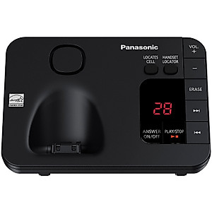 Panasonic DECT 6.0 Expandable Cordless Phone System with Answering Machine and Call Blocking - 3 Handsets - KX-TGE433B (Black)