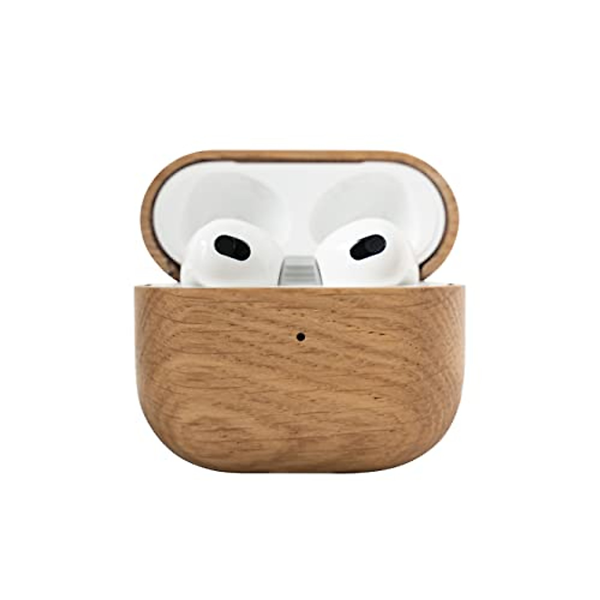 OAKYWOOD Oak Headphones Protective Case Compatible with AirPods 3 Handmade from Real Wood and Coated with Natural Oils Fall Protection Compatible with Qi/Magsafe Chargers
