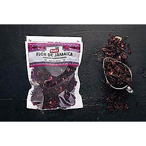Badia Flor De Jamaica Hibiscus Flower Bundle (2 Pack) - Enjoy a Soothing, Flavorful Tea with these Hibiscus Flowers - Comes with a Premium Penguin Tea Card