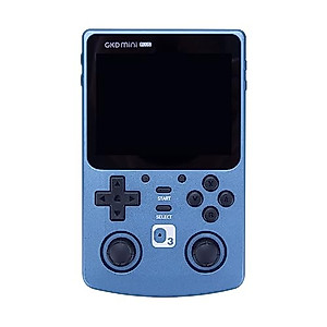 GKD Mini Plus Classic Handheld Retro Game Console 16GB+128GB with 10000 Games, 3.5-inch IPS Screen Portable Arcade Rechargeable Games Emulators for Kids and Adults (Blue)
