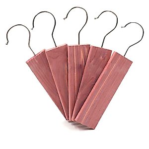 Yayunxuan 5pcs Cedar Planks Cedar Blocks for Clothes Storage Aromatic Cedar Hang Ups Closet Freshener Clothes Protection Mustiness Prevention Hanger