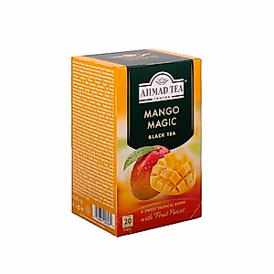 Ahmad Tea Mango Magic Black Tea, 20-Count Boxes (Pack of 6)