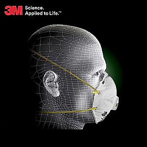 3M Particulate Respirator 8210V with Cool Flow Valve, Smoke, Grinding, Sanding, Sawing, Sweeping, Woodworking, Dust, 80/Pack