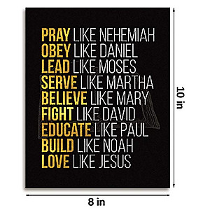 weidakan Spiritual Super Role Models- Bible Wall Art-Christian Poster Print Wall Art Prints Home ,Studio Office Décor Christian Gift for Inspiring & Encouraging Mentors 8 X10 – UNFRAMED