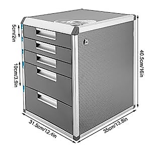 DDBESSIC File Cabinet, 5 Drawer Lateral Filing Cabinet with Lock Desk Cabinet Storage Home Office Lockable Desk Storage Organizer with Drawers