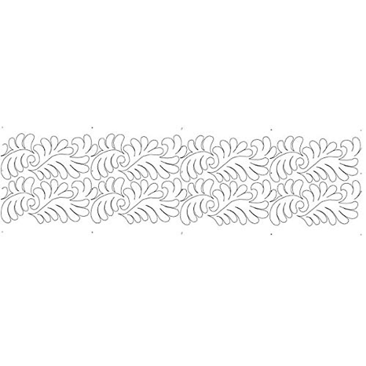 Full Line Stencil - Flurry of Feathers - Edge to Edge Stencil, Continuous Line Template for Free Motion Quilting, Domestic Machine Quilting, Hand Quilting, Long-Arm Quilting (50030)