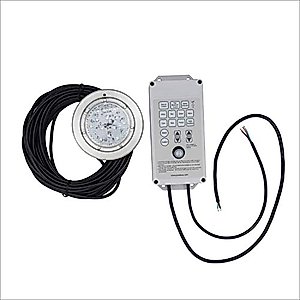 Poolexa SS0650X 6 inch Small LED Color Inground Pool/Spa Light for Wet Niche with 50 Foot Cord (Controller Included)
