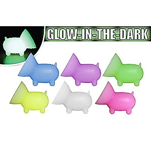 Glow Piggy Cell Phone Stand/Cell Phone Accessory/Glow in The Dark (6-Pack)