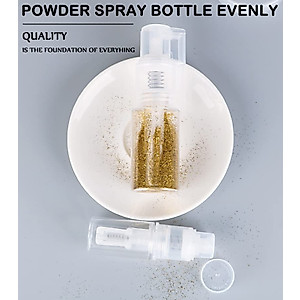 AKOAK 1 Pack 110ml Portable Detachable Travel Spray Bottle Container PET Cosmetics Bottle Transparent Dry Powder Spray Bottle