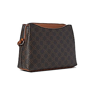 Nine West Calandra Mini Dome Crossbody Brown Logo One Size