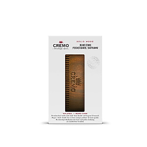 CREMO - Premium Beard Comb For Men | 100% Natural Wood With Woody Fragrance