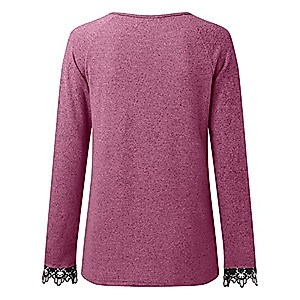 Plus Size Tops for Women Casual Spring Women's Flannel Plaid Jacket Long Sleeve Button Down Chest Pocketed Shirts Coats Shacket Pink