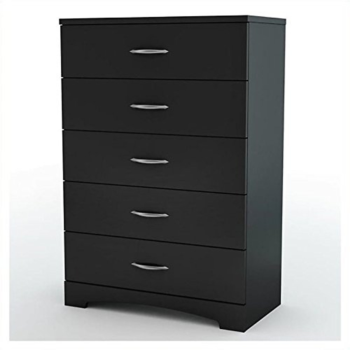 Home Square 2 Piece Modern Bedroom Furniture Set - 6 Drawer Bedroom Dresser / 5 Tall Chest of Drawers for Bedroom/Black