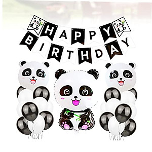 Abaodam 24pcs Cute Balloons Banner Giant Zoo Animal Balloons flower garland decorations happy birthday ballon animal decor birthday decoration decorative balloon set Pull the flag decorate