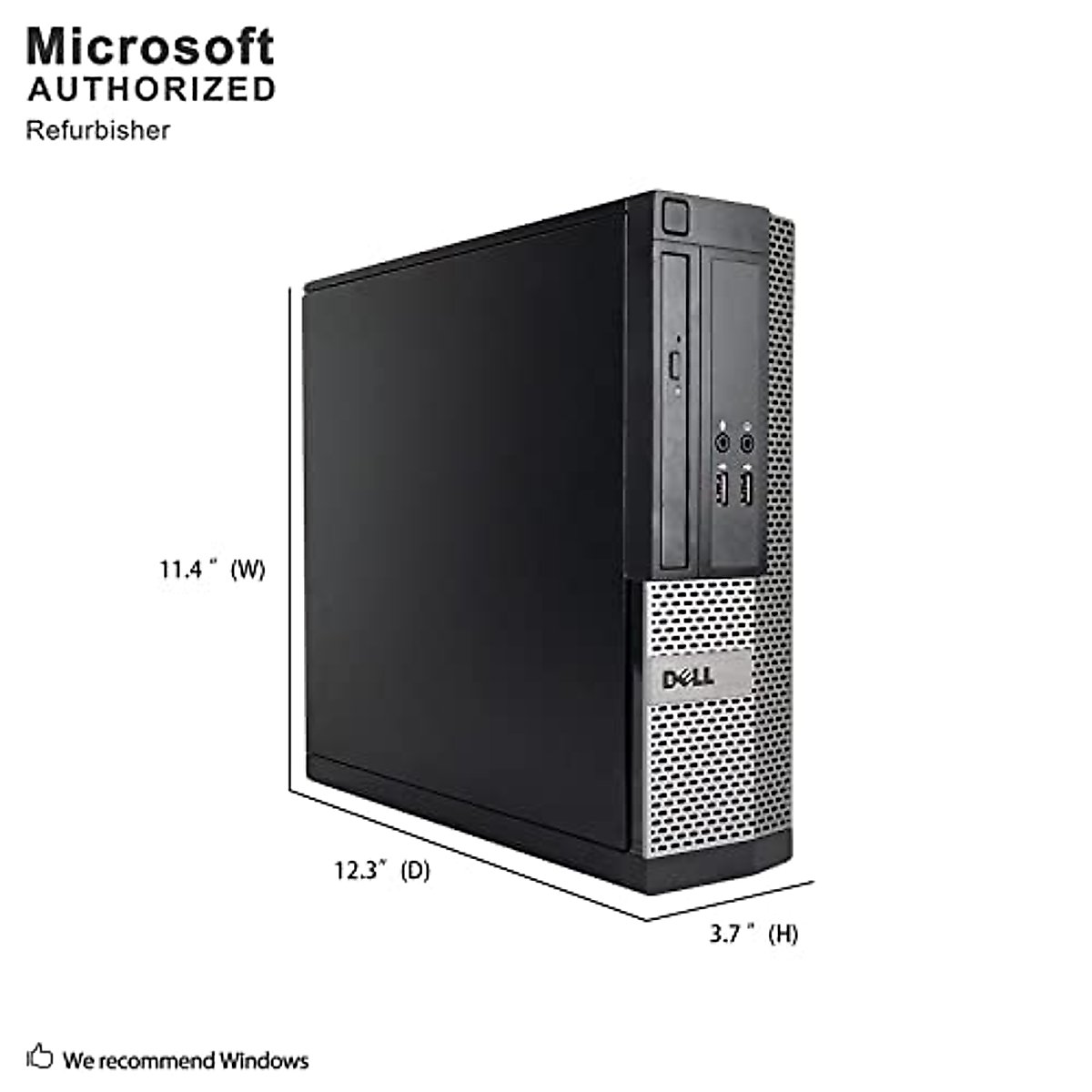 DELL OPTIPLEX 390 DT Desktop Computer, Intel Core I3-2100 3.1GHz, 8GB DDR3, 1TB, DVD, WIFI, HDMI, VGA, Bluetooth 4.0, Windows 10 Professional 64 Bit (Renewed)