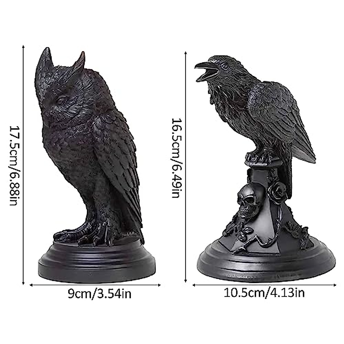 Bird Candle Holders, Candlestick Holders, Vintage Candle Holder Halloween Decorations Candlesticks Resin Decorative Owl Figurine Candle Holders for Table Centerpieces