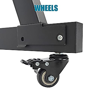 GLEAM Keyboard Stand - Z Style Adjustable Heavy Duty Piano Stand with Wheels (Fits 54-88 Key Electric Pianos)