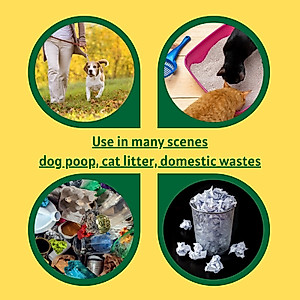 HeartGaBoo Dog Poop Bags Rolls, Drawstring Poop Bags for Easy Tying and Carrying,100% Home Compostable, Leak Proof and Extra Strong, Large Poop Bags for Dogs, Unscented, 60 Count (Side-Drawstring)