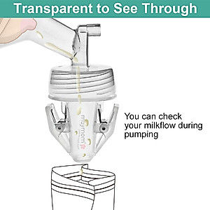 Maymom Breastmilk Storage Bag Adapters Compatible with Avent, Spectra S1, S2 Pumps with Wide Mouth Flange; Clear BPA Free Material; Boiling Water Safe; Do Not Use Microwave or Steamer Bag to Sanitize