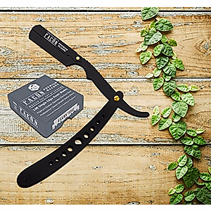 100 BLADES + Facón Professional Classic Straight Edge Barber Razor - Salon Quality Cut Throat Shavette