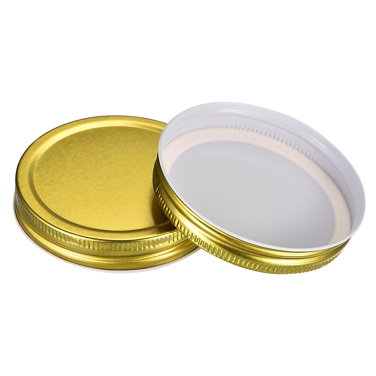 uxcell Mason Jar Lids, 24 Pcs - Tinplate Canning Lids Wide Mouth Leak Proof Fits Storage Jars (Gold)