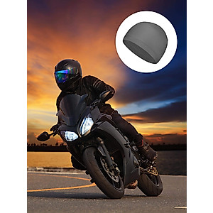 Geyoga 6 Pieces Skull Cap Sweat Wicking Cap Running Hats Helmet Liner for Men and Women Fitting Running Jogging Exercise(White, Grey, Orange, Sapphire Blue, Dark Blue, Black)