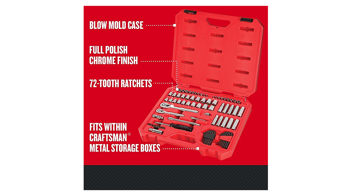 CRAFTSMAN 83-Piece Mechanics Tool Set - SAE & Metric Drives
