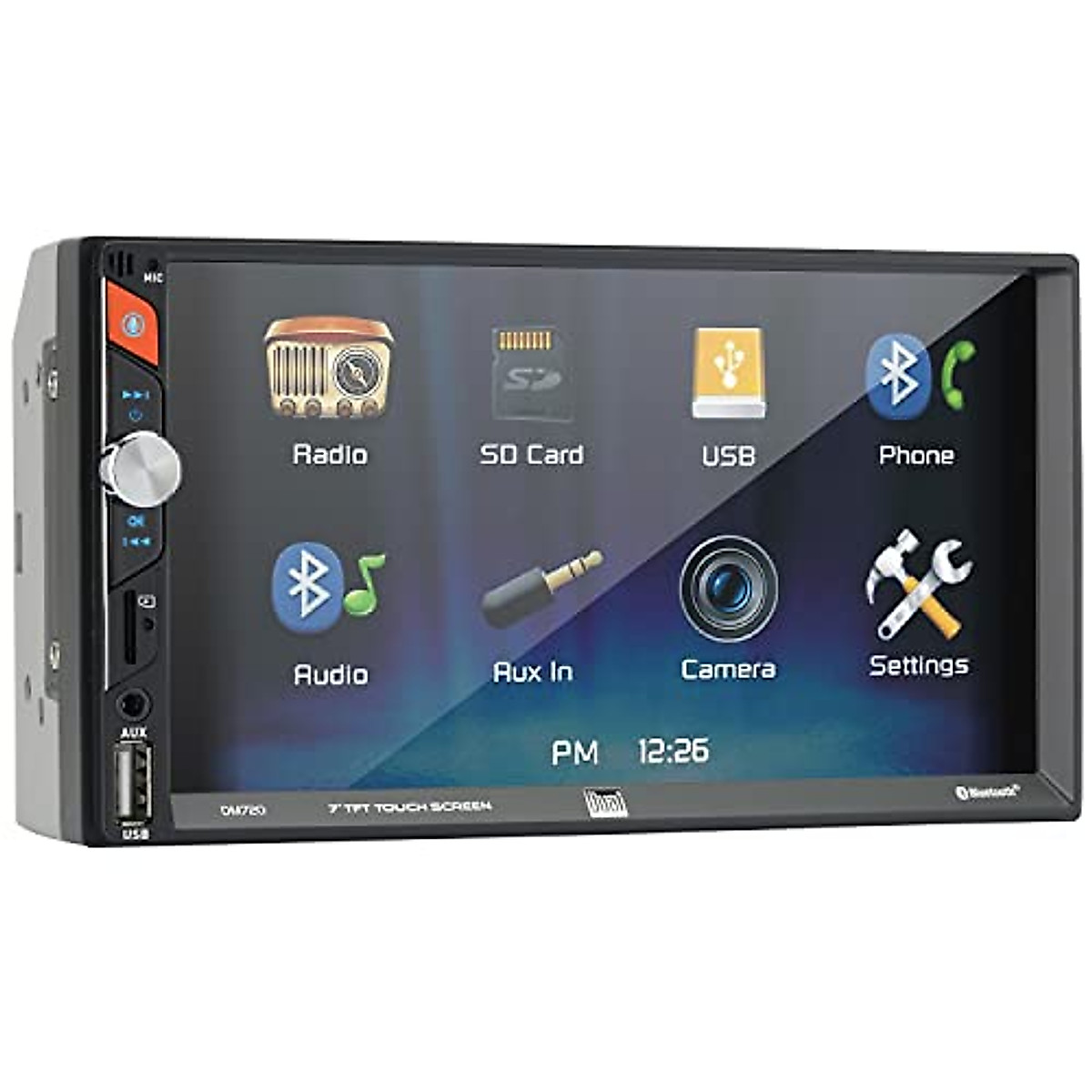 Dual DM720 7-Inch Double-DIN in-Dash Mechless Receiver with Bluetooth