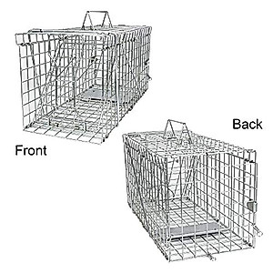 H&B Luxuries Collapsible Rat Trap - Foldable Humane Live Animal Cage for Rat Mouse Hamster Mole Weasel Gopher chipm (17.5"(L) x 7.62"(W) x 8.25"(H))
