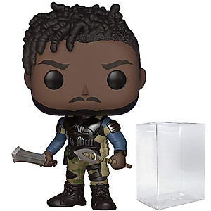 POP Marvel: Black Panther Unmasked Erik Killmonger Funko Pop Vinyl Figure Bundled Multicolored 3.75 inches